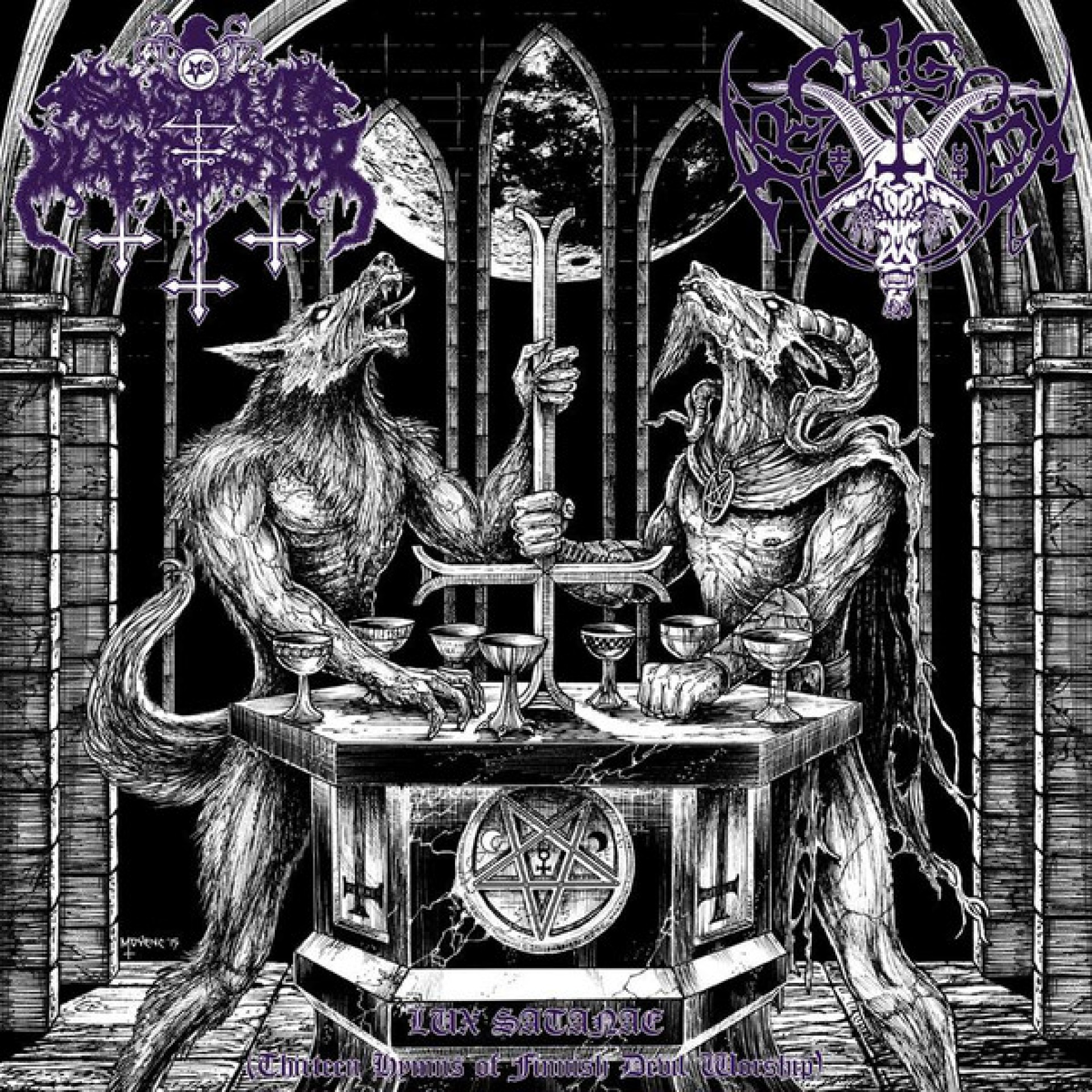 Satanic Warmaster / Archgoat - Lux Satanae (Thirteen Hymns of Finnish ...